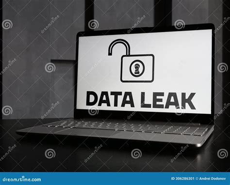 Data Leak Is Shown Using The Text Stock Image Image Of Data Malware 306286301