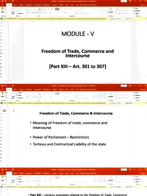 Freedom Of Trade Commerce And Intercourse Under Articles 301 307 Of