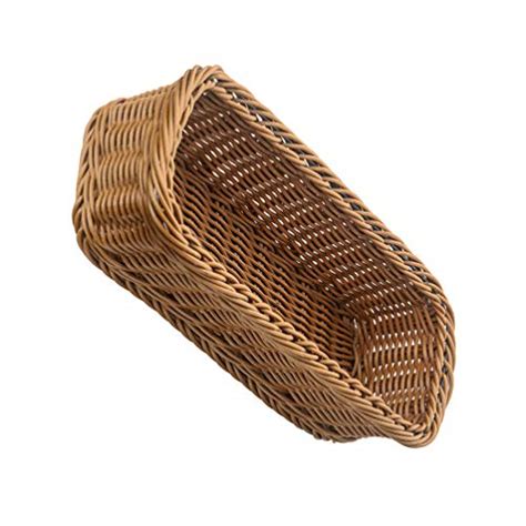 Doitool Rattan Fruit Baskets Flatware Display Baskets Wicker Food