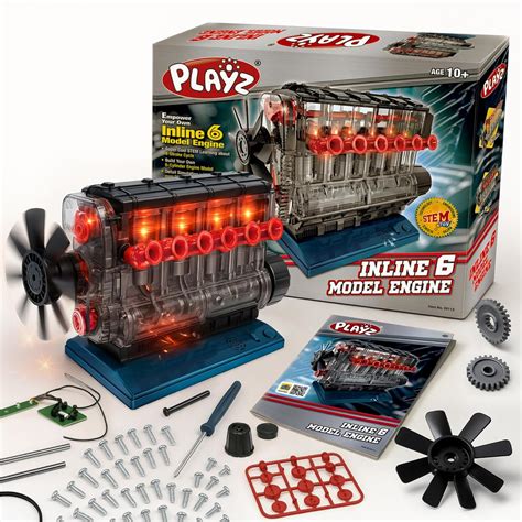 Playz Inline 6 Engine Model Kit Build Your Own Stem Inline 6 Small