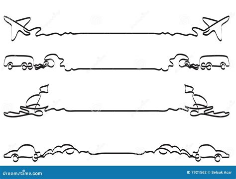 Line Art Seperators Stock Vector Illustration Of Clipart 7921562