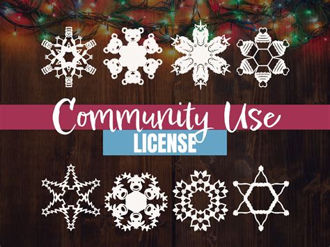 Community Use License Patterns And Svg Files — Paper Snowflake Art