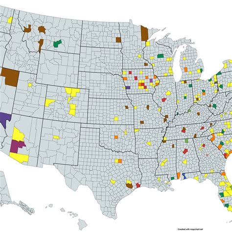 Map Of The Counties Holding Donald Trumps Rallies Download