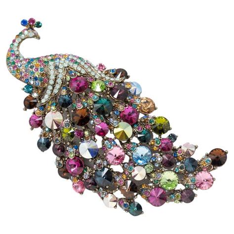 Peacock Brooches 34 For Sale On 1stdibs Antique Peacock Brooch Vintage Peacock Brooch Gold