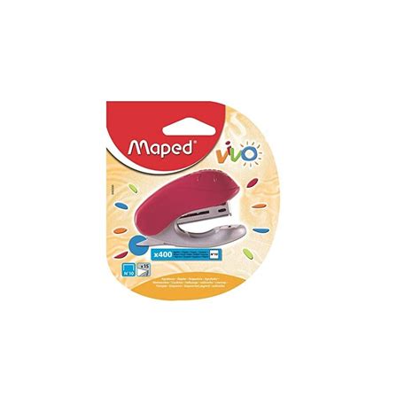 Maped Vivo N°10 Mini Stapler 040300 Assorted Colours Free Staple Pins Staple Stapler