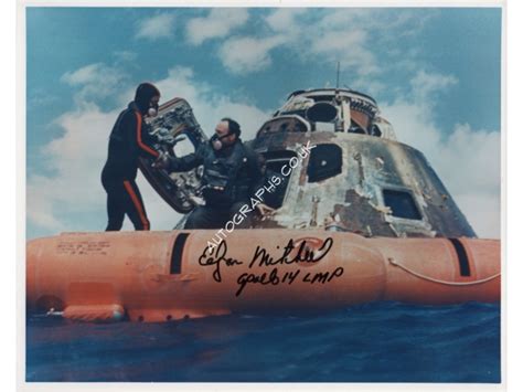Edgar Mitchell Apollo 14 Recovery Genuine Authentic Autograph Signed Photo