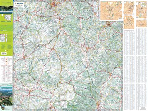 Massif Central Map By Michelin Avenza Maps