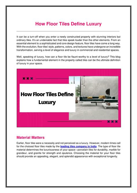 Ppt How Floor Tiles Define Luxury Powerpoint Presentation Free