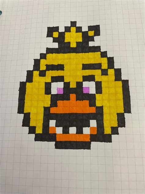 8 Bit Art With Grid