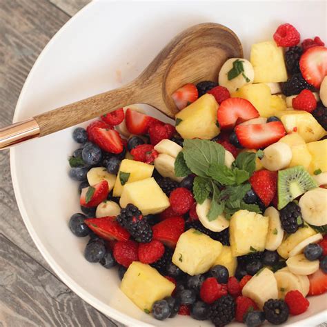Simply Sweet Lemon Mint Fruit Salad Recipe Bowflex