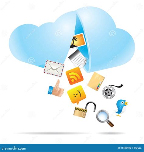 Cloud Computing Stock Vector Illustration Of Color Inexpensive 21482108