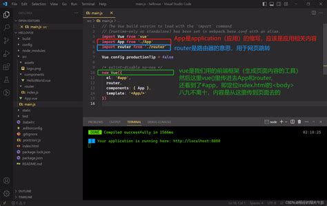 「网页开发｜前端开发｜vue」01 快速入门：快速写一个vue的helloworld项目vue Helloworld Csdn博客