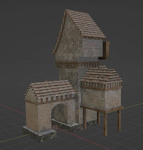 Medieval Structure Free Vr Ar Low Poly 3d Model Cgtrader