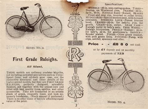 1912 Raleigh First Grade Model No 4 Green The Online Bicycle Museum
