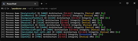 Wanderer An Open Source Process Injection Enumeration Tool Written In
