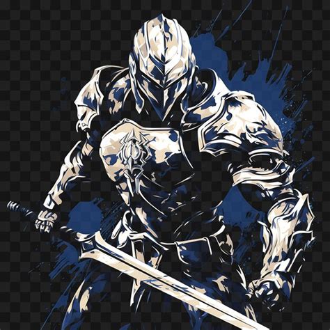 Premium Psd Psd Of Knight In A Charging Position Wielding A Massive