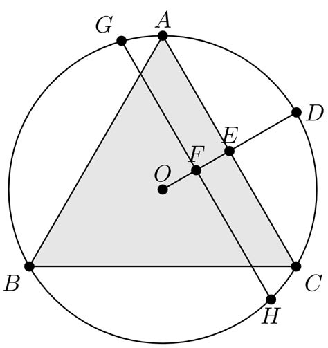 Circles How To Draw With Tikz A Chord Parallel To Ac That Passes