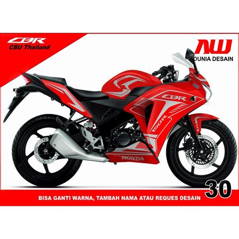 Jual Sticker Decal Cbr Cbu Desain 30 Cbr Thailand Fullbody Shopee