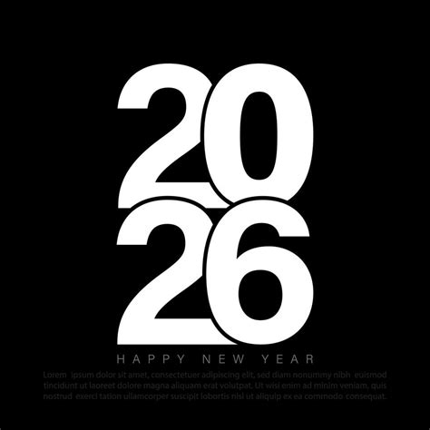 2026 Number Design Template 49286197 Vector Art At Vecteezy