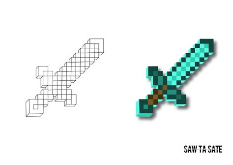 Transform Your Art With Minecraft Diamond Sword Drawing