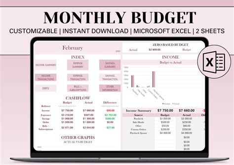 Monthly Budget Template Microsoft Excel Budget Template Income