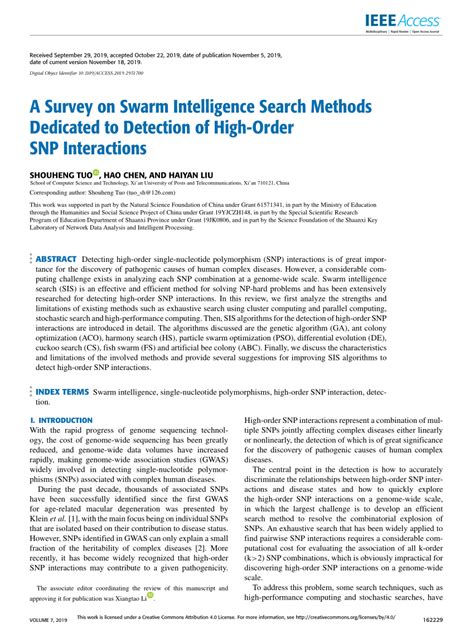 Pdf A Survey On Swarm Intelligence Search Methods Dedicated To