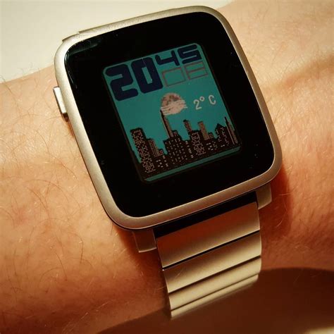 City Weather Pebble Watchface Time Steel