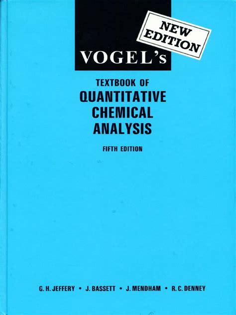 Vogels Textbook Of Quantitative Chemical Analysis 5th Edition Pdf