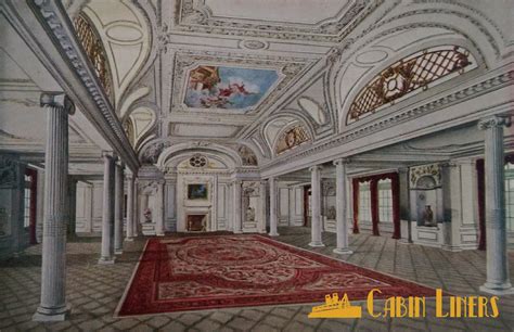 Rms Aquitania Interior Rms Aquitania Long Gallery Cunard Line