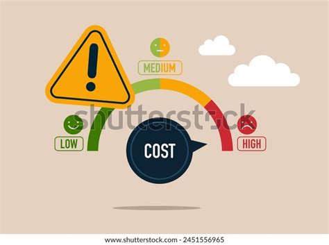 Increase Cost Dial Maximum Cost Increase Stock Vector Royalty Free