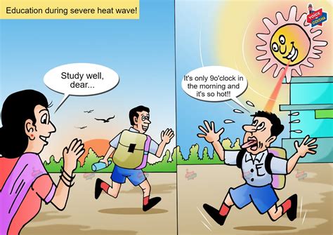 Severe Heat Waves Cartoon Angikar