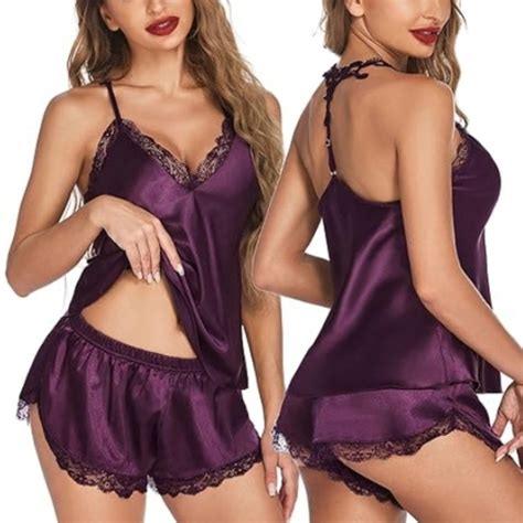 Avdlove Intimates And Sleepwear Nightwear Satin Pajamas Set Sleepwear