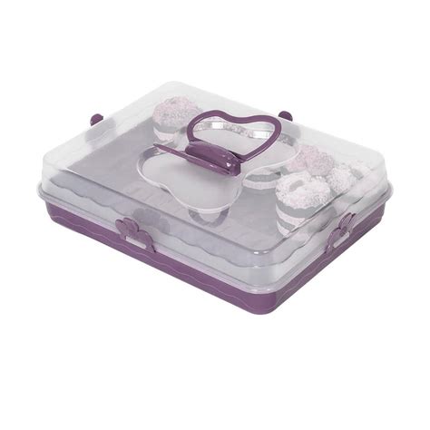 Cutie Depozitare Prajituri Cu Capac Si Maner Din Plastic 37x28x55 Cm