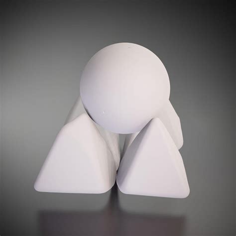 geometric shapes 3d printed model custom size and color led option