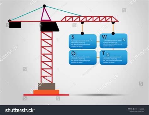 Swot Analysis Info Graphic Tower Crane Stock Vector Royalty Free 1311112220