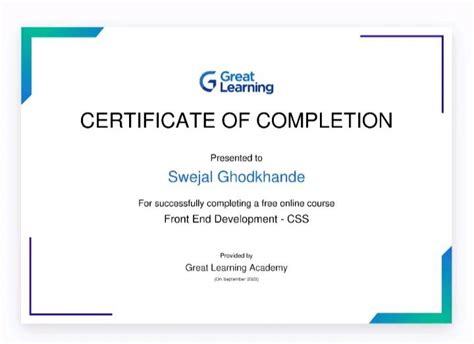 swejal ghodkhande on linkedin css webdesign greatlearning achievement