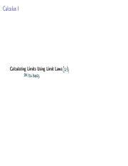 Calculating Limits Using Limit Laws: Basic Rules and Algebraic | Course Hero
