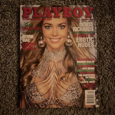 Usa Playboy Magazine December 2004 Gala Christmas Issue Denise Richards