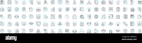 Performance Management Vector Line Icons Set Performance Management