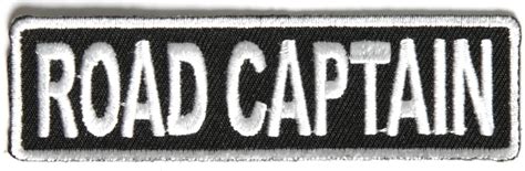 Road Captain Patch Black White Mc Rank Patches