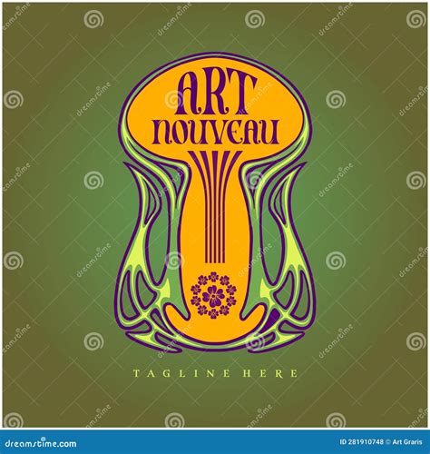 Classical Art Nouveau Frame Background Logo Illustrations