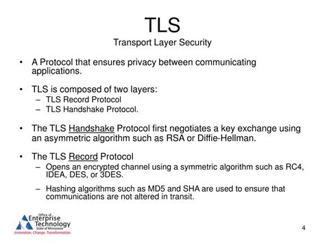 Ppt Internal Email Encryption Tls Protocol Transport Layer Security