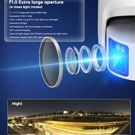 Panoramic Security Camera 8mp Colorvu Hikvision Camera