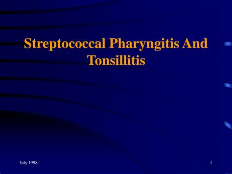 Solution Streptococcal Pharyngitis And Tonsilitis Studypool