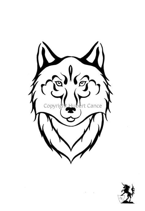 Wolf Clan Logo Original Art By Hubert Cance