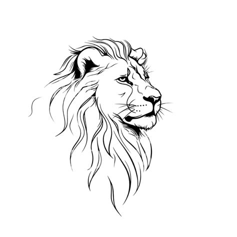 Lion Tattoo Stencil