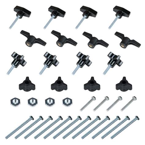 ‎powertec T Track Knob Kit With 14 20 By 1 12 In Hex Bolts And Washers 36 Pack 71130n The
