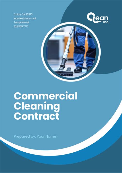 Commercial Cleaning Contract Sample Free Printable Cleaning Contract