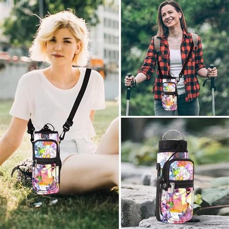 Drinkfleshouder Met Telefoonvak En Verstelbare Schouderband Neopreen