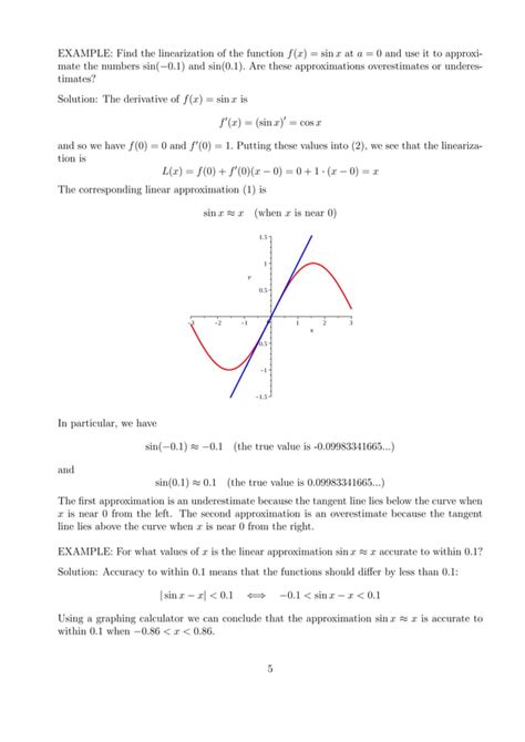 linear approximations and differentials pdf